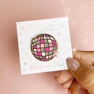 Disco Ball Enamel Pin - Disco Pin - Mirrorball - Glitter Hard Enamel ...