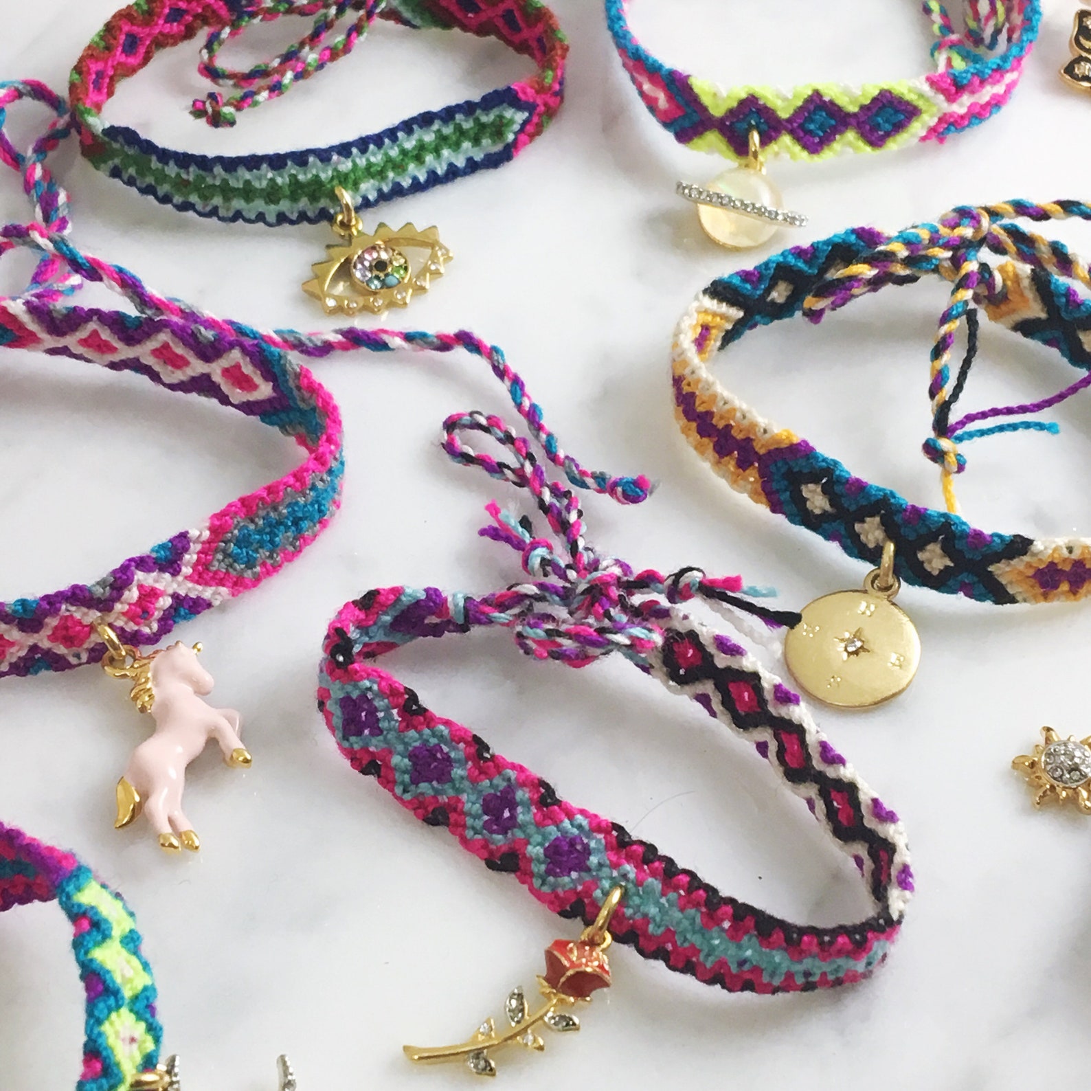 Charm Friendship Bracelet Design Your Own Choice of Color | Etsy