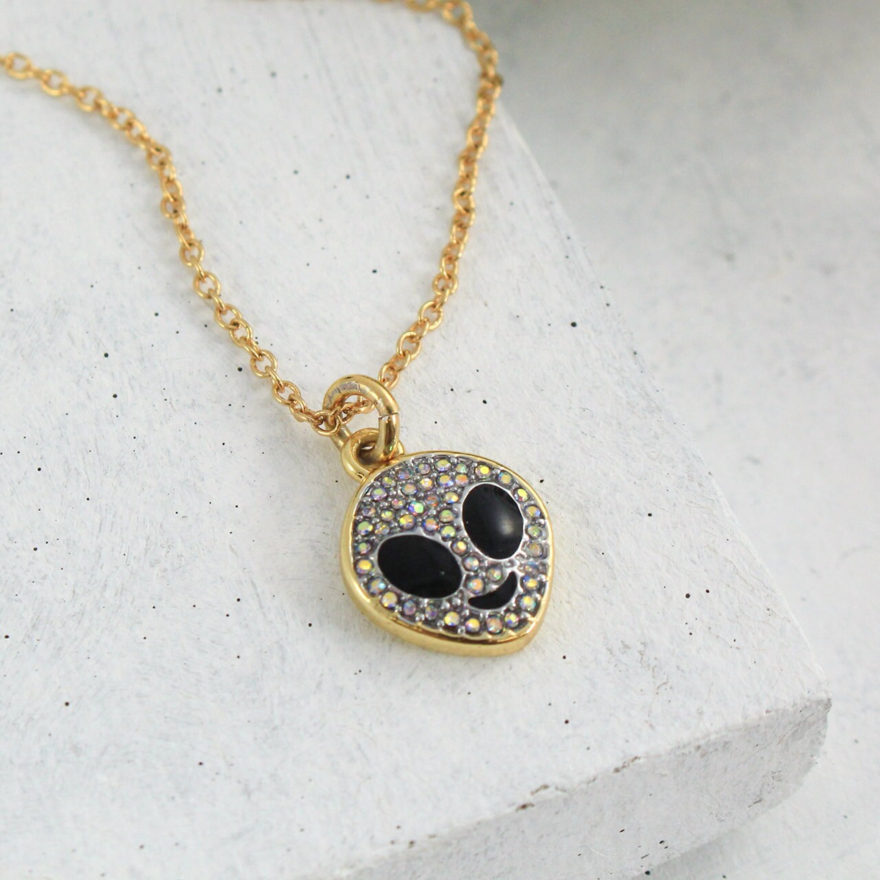 Pave Alien Necklace or Bracelet Iridescent Pave Crystal & - Etsy
