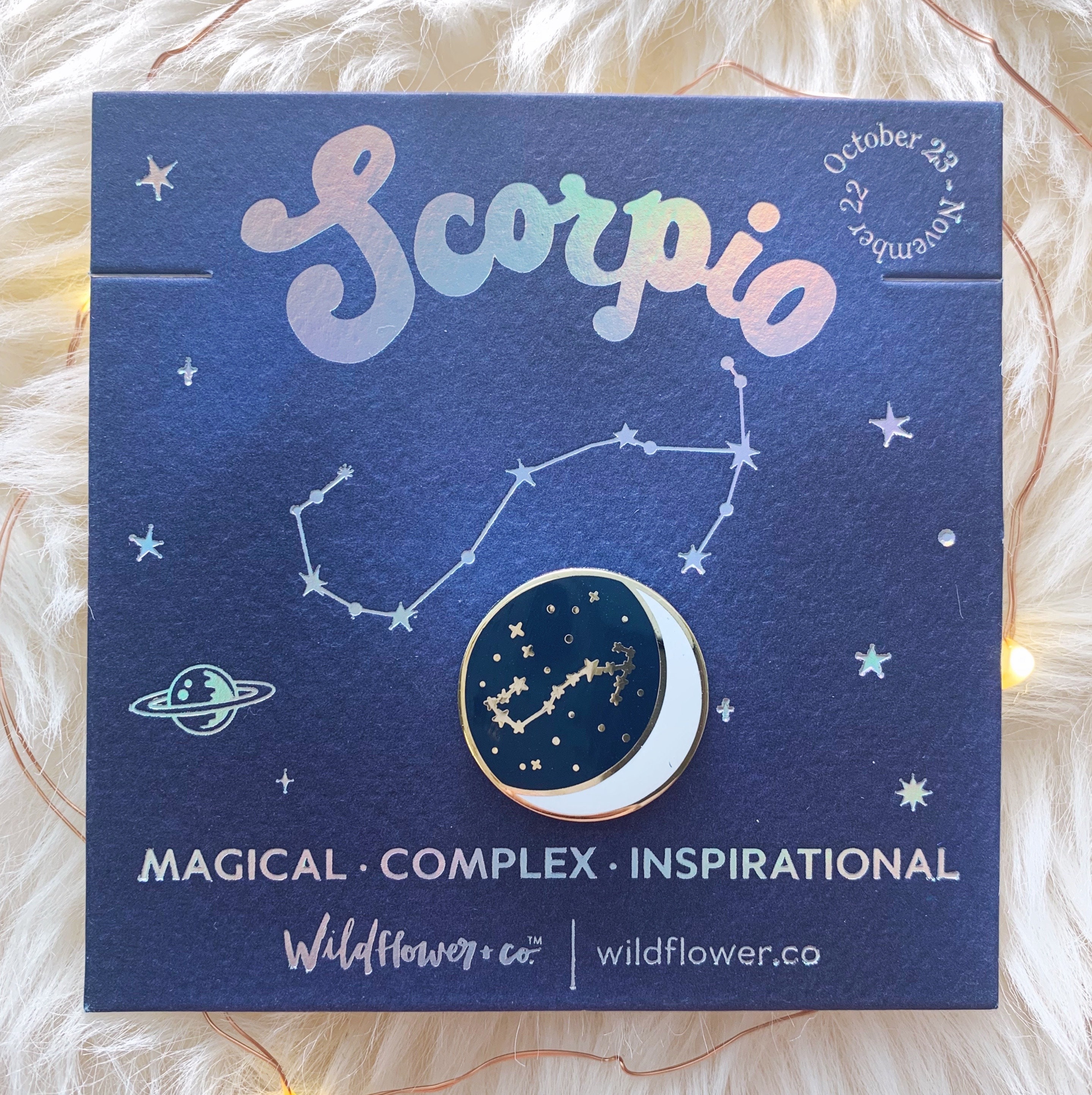 Scorpio Zodiac Enamel Pin Constellation Star Sign Moon - Etsy