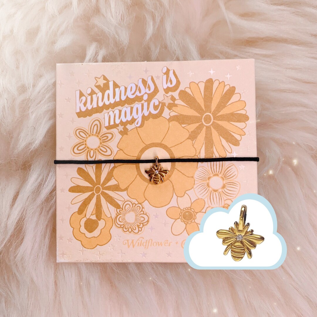 Bee Friendship Bracelet - Cute Friendship Gift, Best Friend Gift - Gold ...