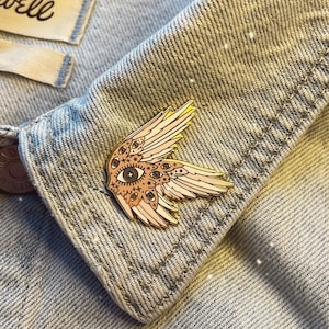 Angel Wing Enamel Pins - Collar Pins W/ Chain - Biblically Accurate ...