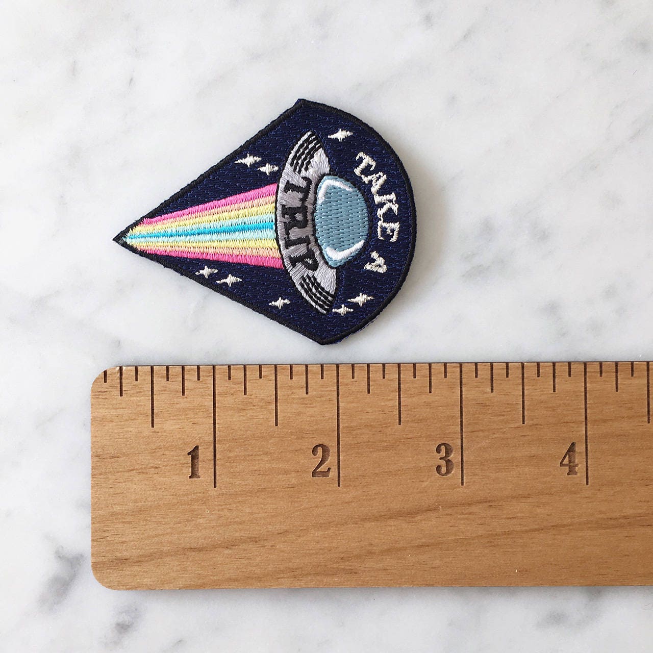 Take a Trip UFO Patch - Iron on Embroidered Patches - Space Patch ...