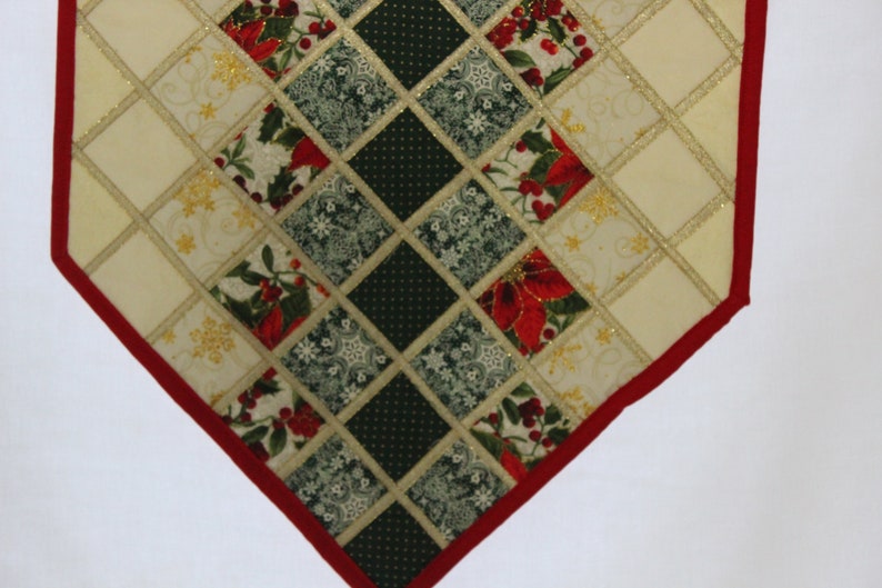 Quilted Christmas Table Runner Stained Glass Table Runner - Etsy