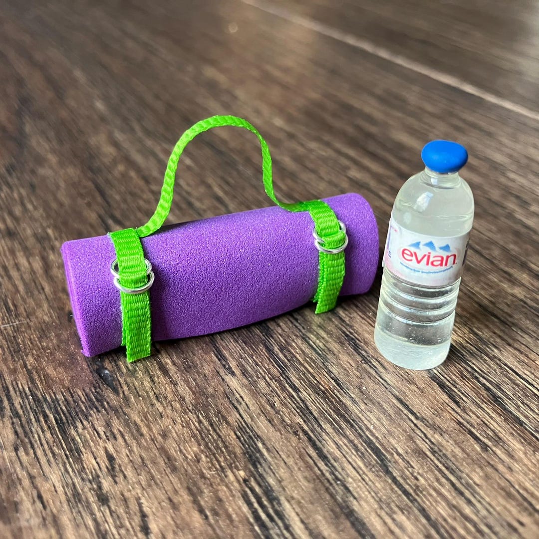 Dollhouse Miniature Exercise Yoga Mat Water Bottle 1” Scale 1:12 - Etsy
