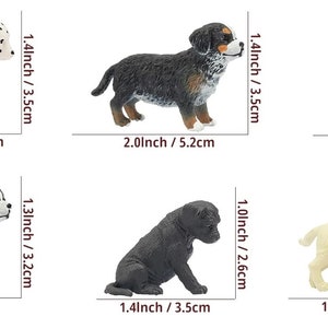 Dollhouse Miniature Pet Puppy Dog Figurine Dalmation Labrador Retriever ...