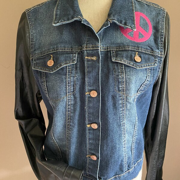 Peace Sign on Jacket - Etsy