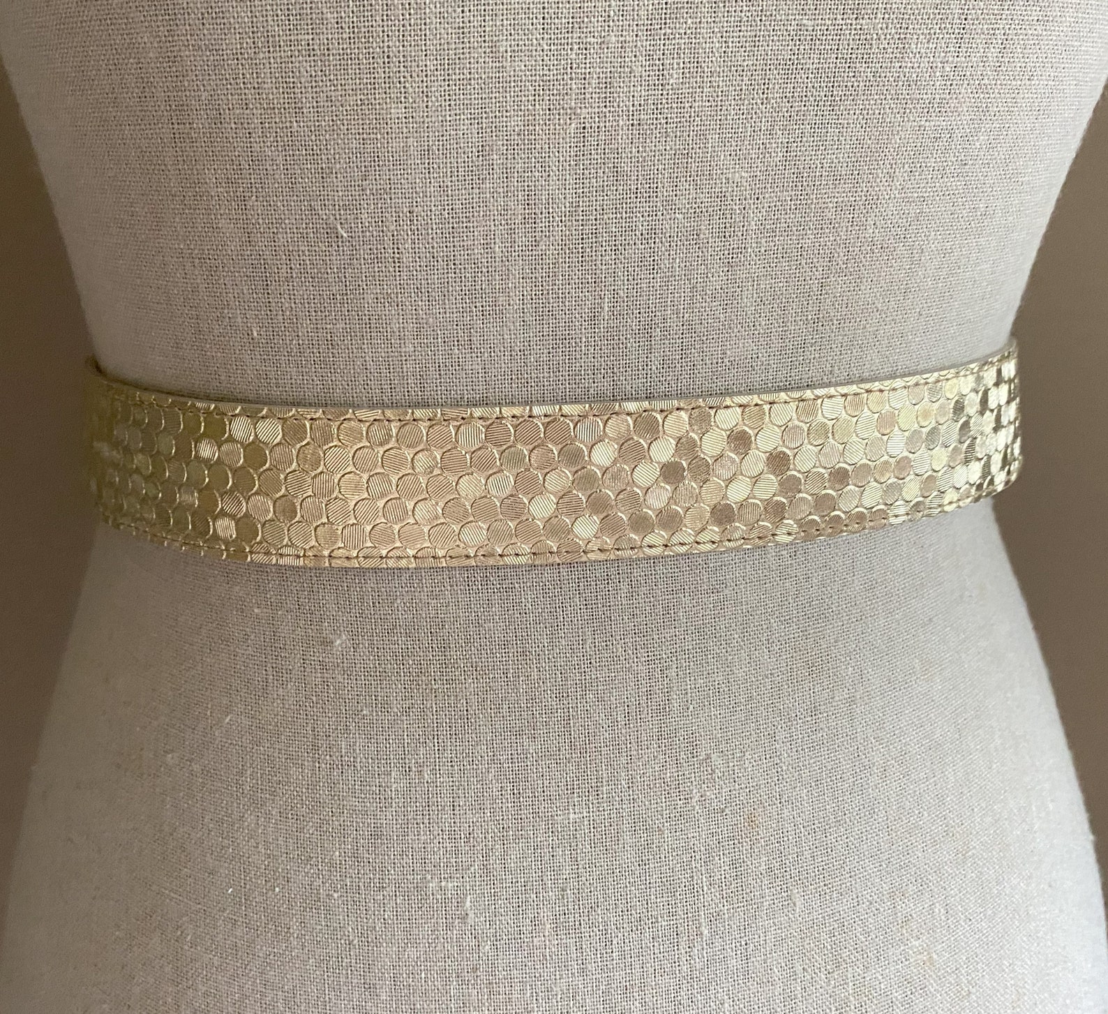 Vintage Gold Metallic Belt, Gold Lion Belt, Belt Shiny Gold Buckle ...