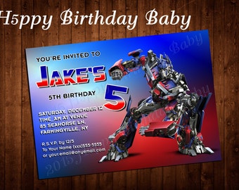 Optimus prime invite | Etsy
