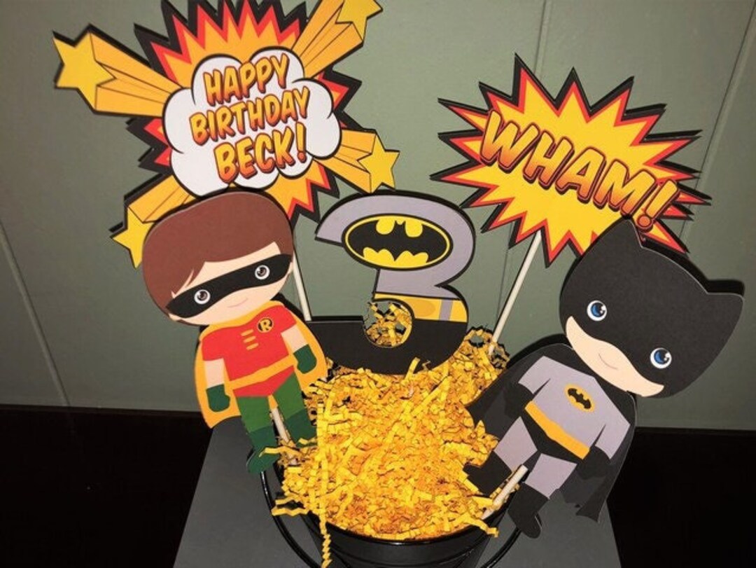 Baby Batman and Robin Birthday Centerpiece - Etsy