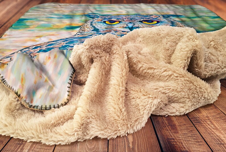 Personalized Owl Fleece Blankets for Adults Kids Girls and - Etsy