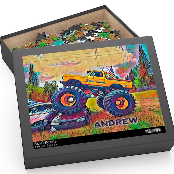 Monster Truck Jigsaw Puzzle - Etsy