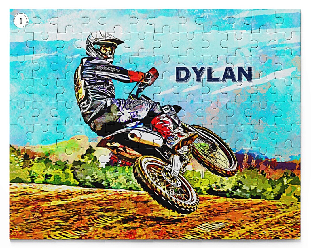 Personalized Motocross Jigsaw Puzzle, 120 Pieces Dirt Bike and ...