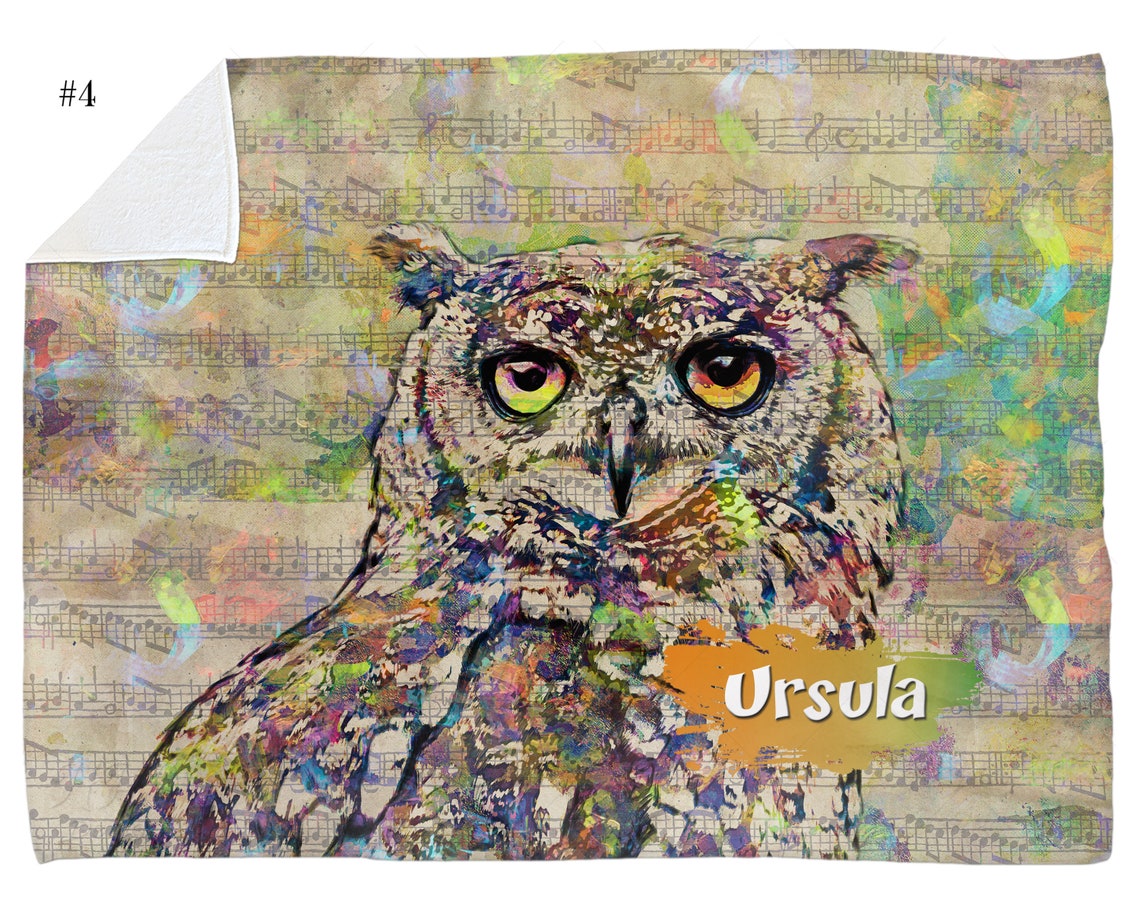 Personalized Owl Fleece Blankets for Adults Kids Girls and - Etsy