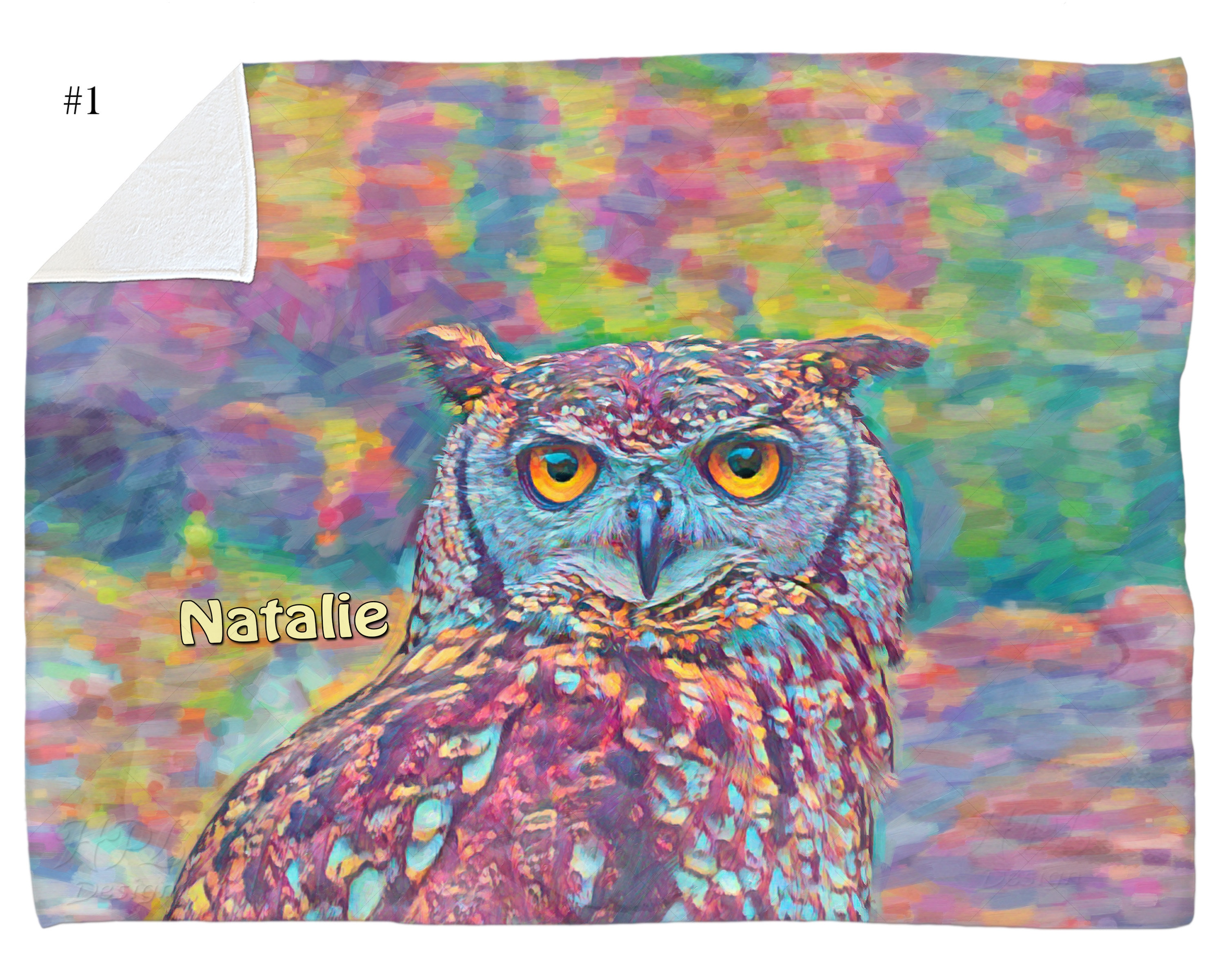 Personalized Owl Fleece Blankets For Adults Kids Girls And | Etsy