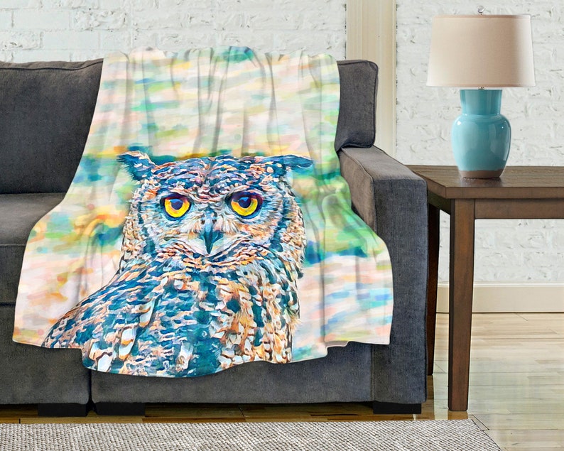 Personalized Owl Fleece Blankets for Adults Kids Girls and - Etsy