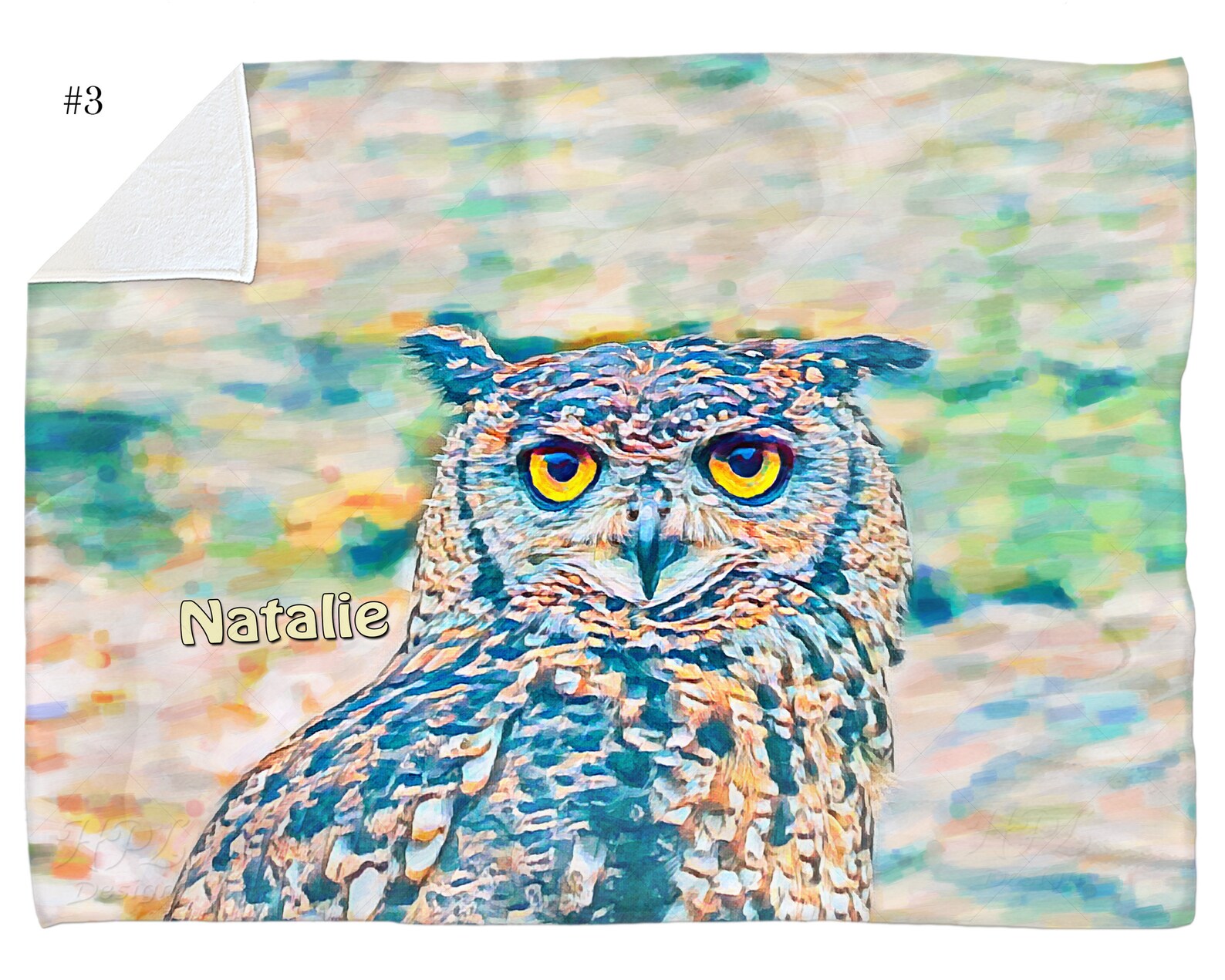 Personalized Owl Fleece Blankets For Adults Kids Girls And | Etsy