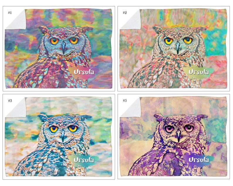 Personalized Owl Fleece Blankets for Adults Kids Girls and - Etsy