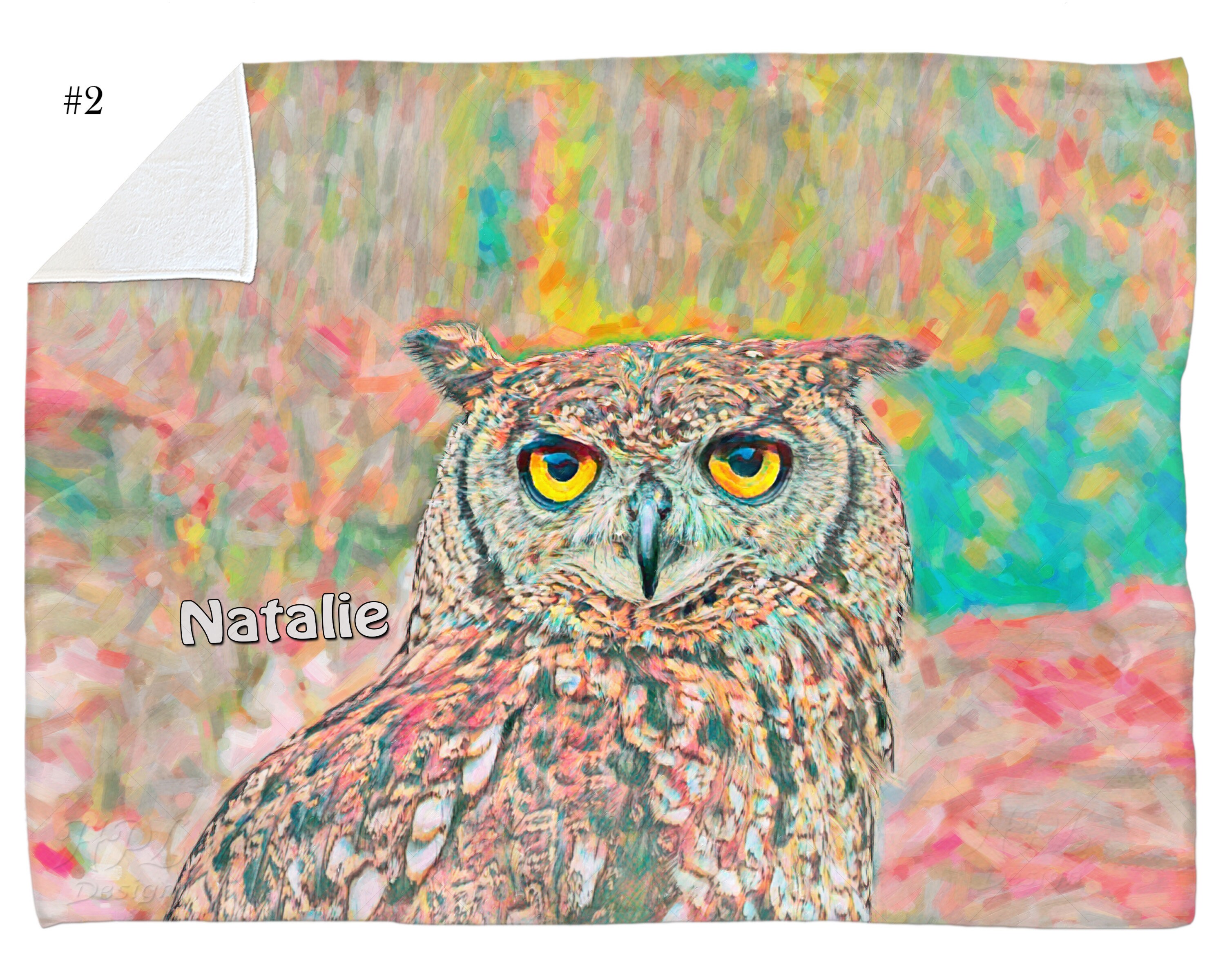Personalized Owl Fleece Blankets For Adults Kids Girls And | Etsy
