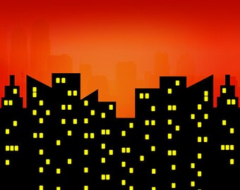 Skyline backdrop | Etsy