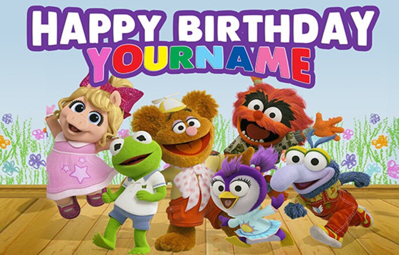 Muppet Babies Personalize Birthday Printed Banner - Etsy