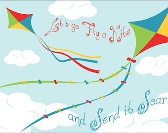 Let's Go Fly a Kite - Etsy
