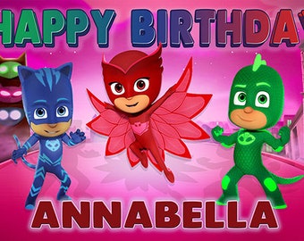 Pj Masks Birthday Banner | Etsy