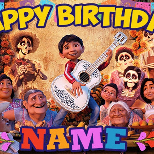 Guitar Coco Banner Coco Party Supplies and Guitar Coco Box | Etsy