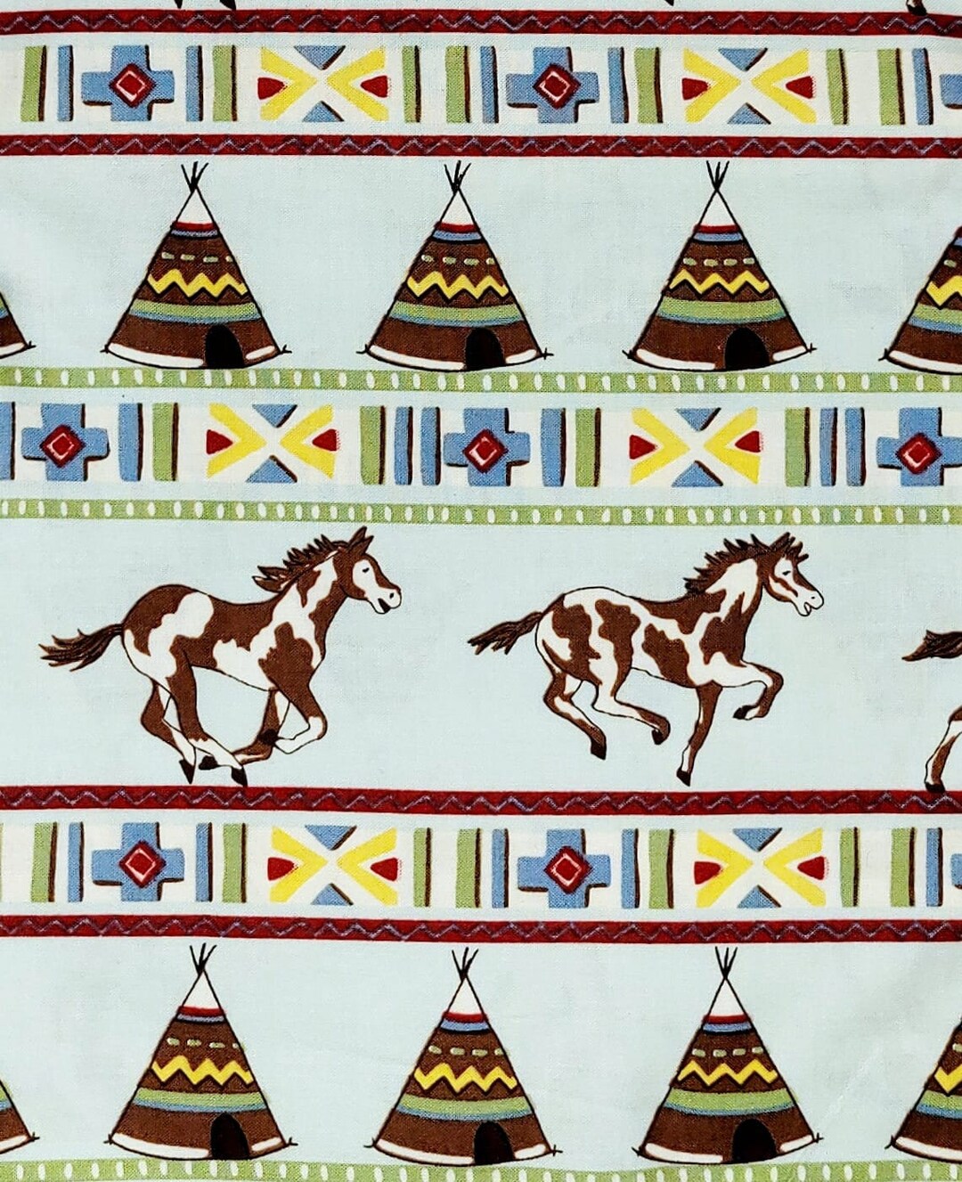 Barn Dandy Greetings Western Indians Teepee Cowboy Robert Kaufman ...