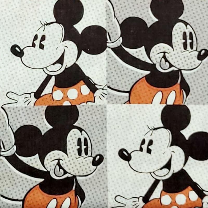 Mickey Mouse Fabric Panel - Etsy