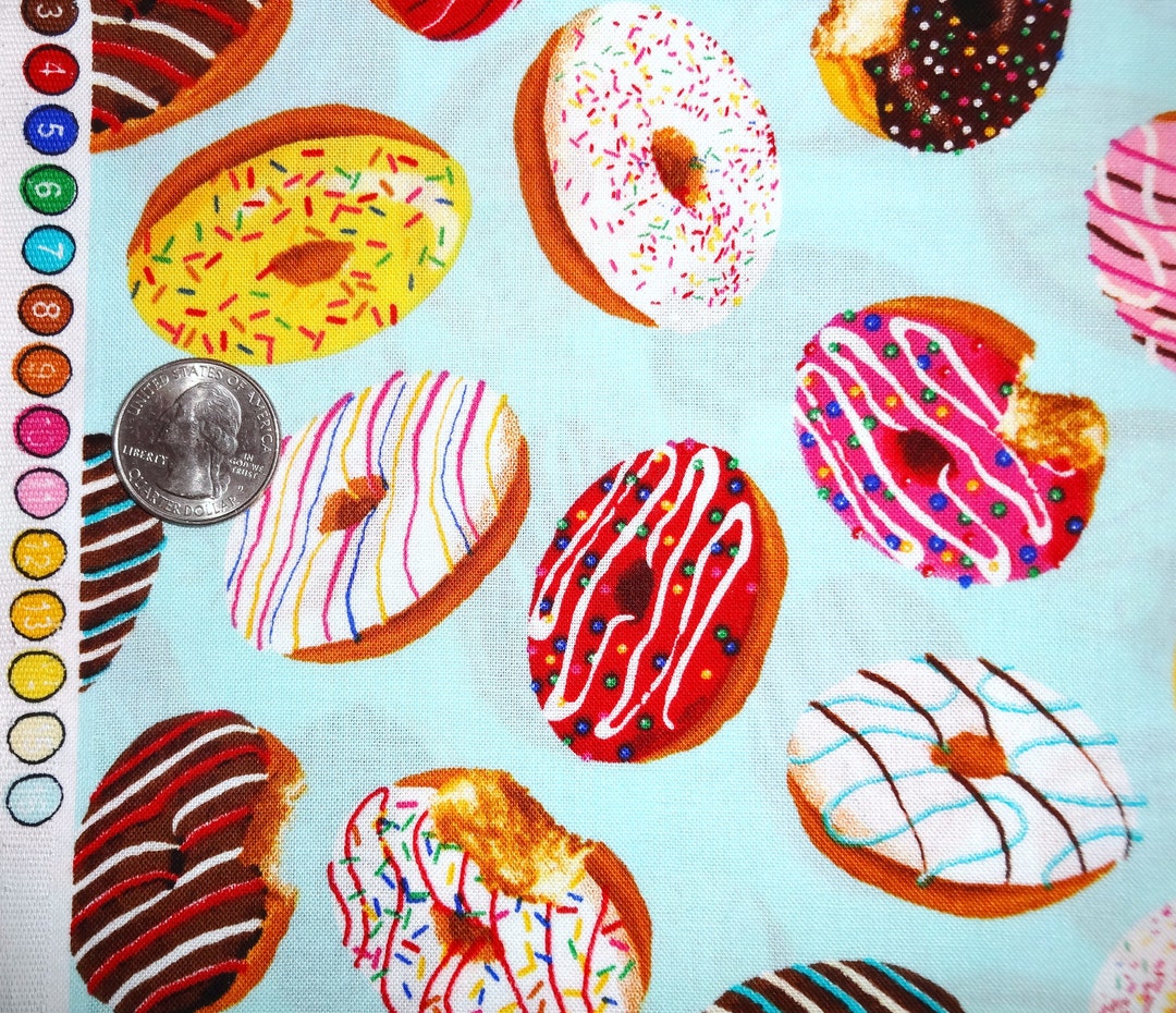 Donuts Doughnuts Pastries Sweets Hi-fashion Fabrics Cotton Quilt BTY by ...