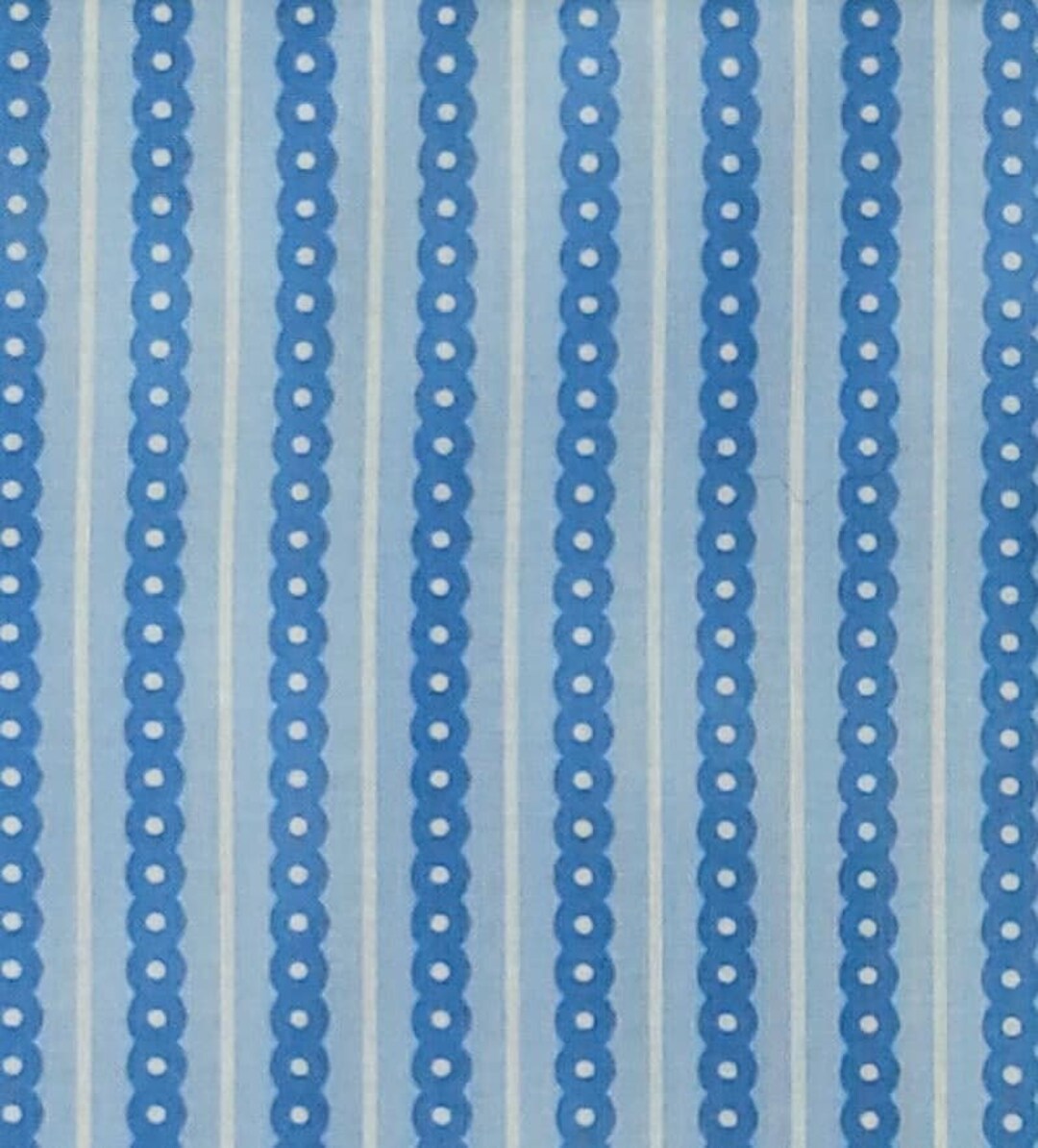Sprout and Spell Blue Stripe Dots Robert Kaufman Cotton Quilt Fabric ...