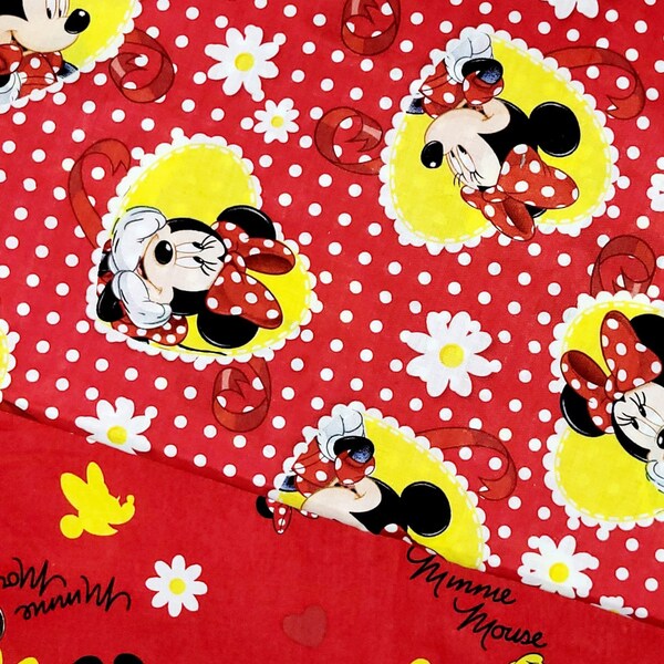 Minnie Mouse Fabric - Etsy