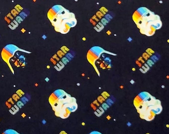 Star Wars Darth Vader Rainbow Helmet Stormtrooper Cotton Quilt Fabric 1 ...