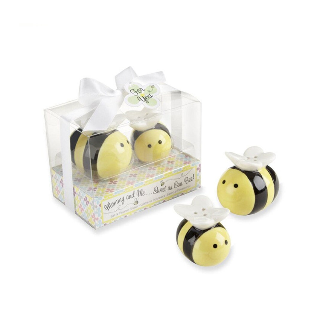 Ceramic Bee Salt Pepper Favor - Etsy