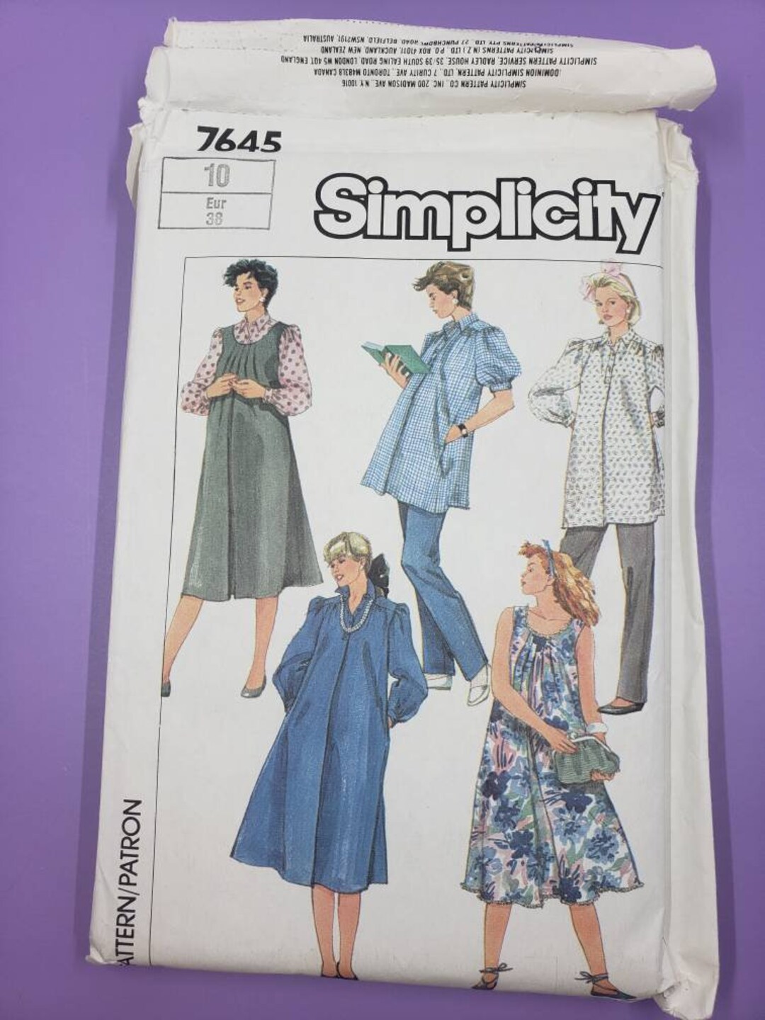 Maternity Sewing Pattern, Pants, Dress, Sundress, Jumper. 1980s ...