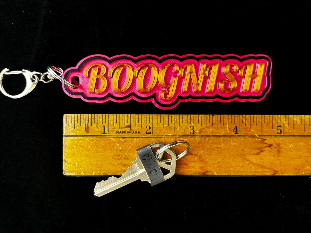 Boognish WORD Keychain Charm - Etsy