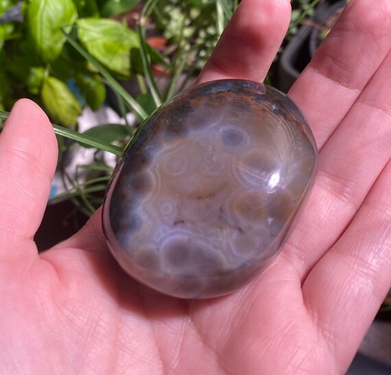 8th Vein Ocean Jasper Palm Stone - Etsy
