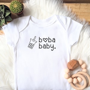Bubble Tea Boba Baby Onesie®, Dainty Asian Drink Design - Etsy