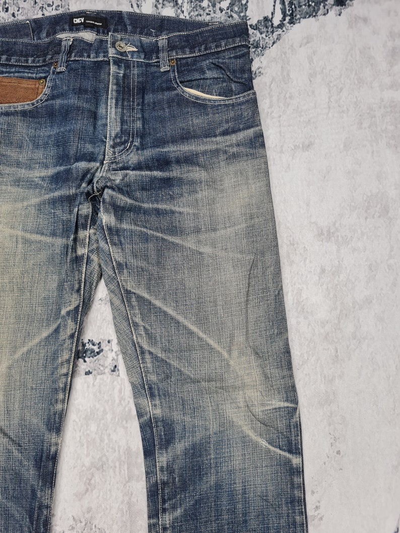 Japanese Brand CONCAVE ATTEMP Distressed Jeans Concave Ripped Jeans ...