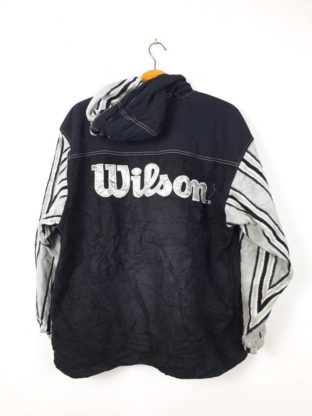 Vintage 90's WILSON Jacket Wilson Spellout Big Logo Embroider Wilson ...