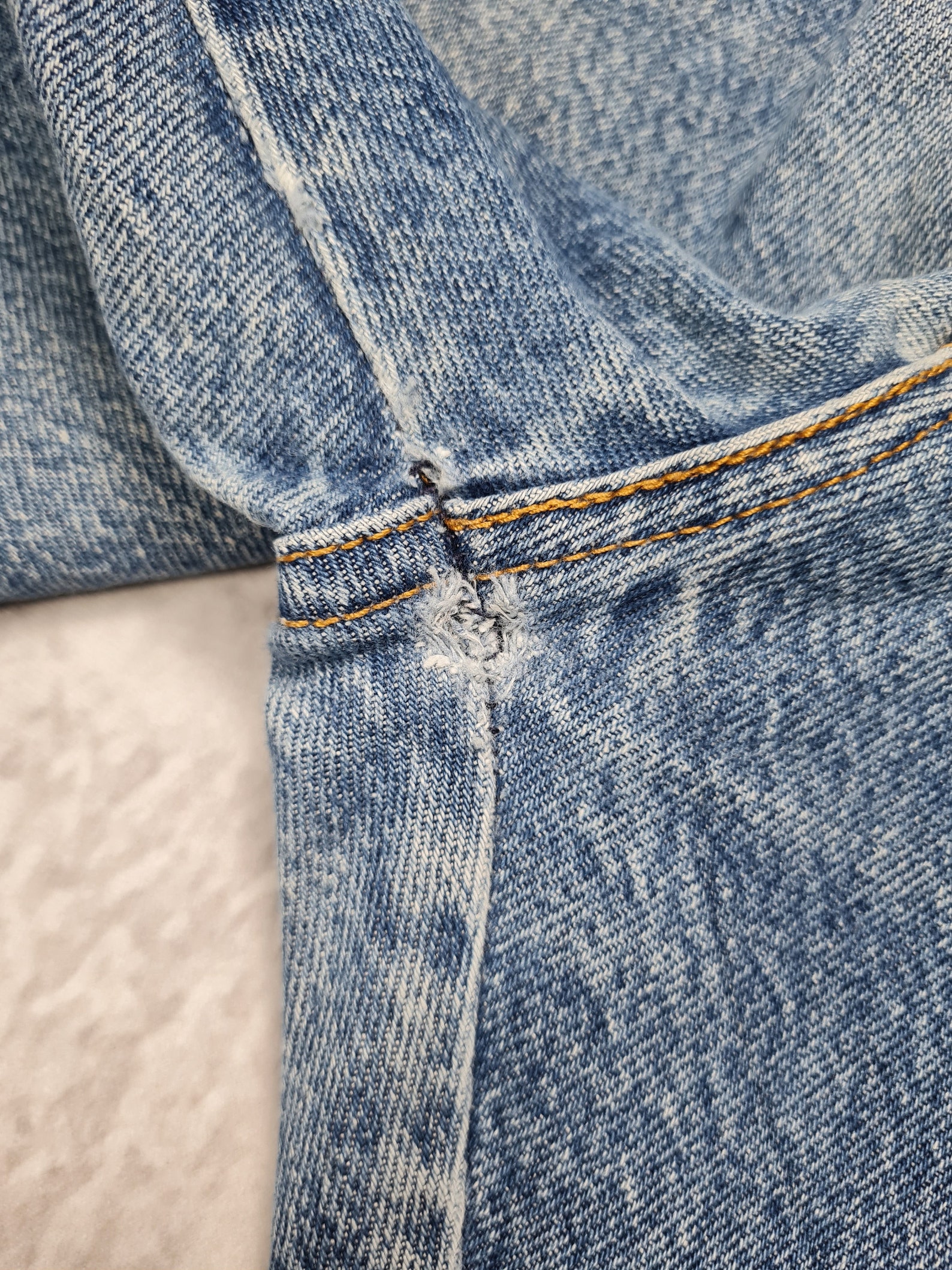 Vintage LEVI'S 517 Medium Wash Distressed Levis Stone Wash Boot Cut ...