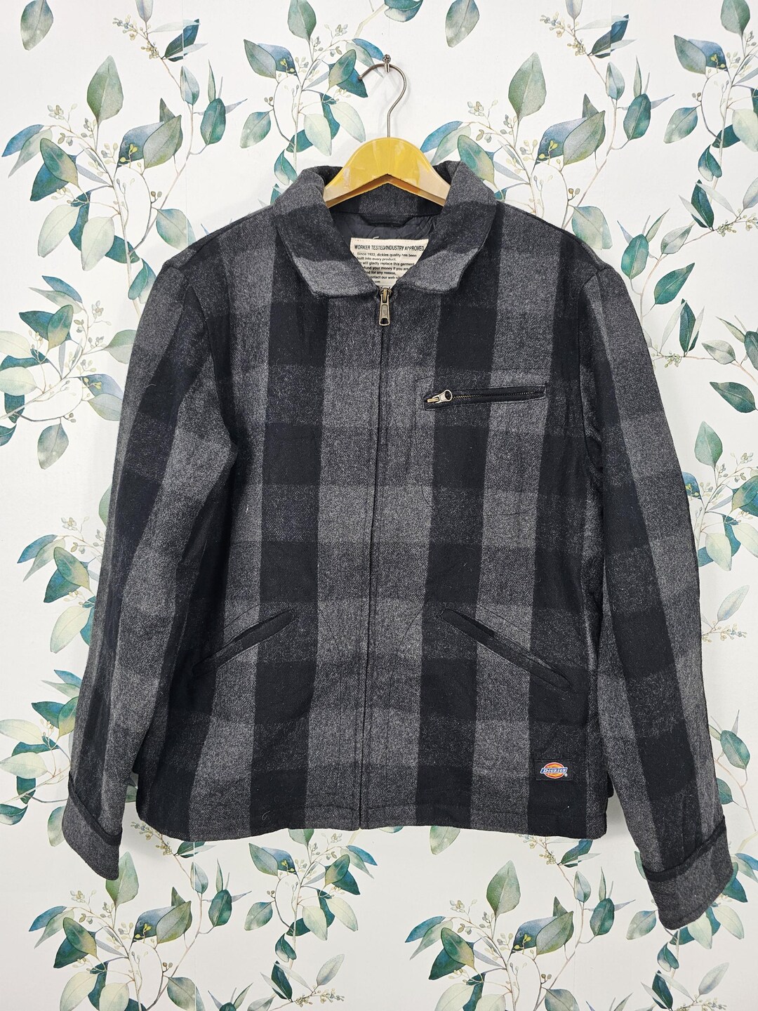 Vintage Style DICKIES Work Wear Wool Jacket Dickies Casual Wear Workers ...
