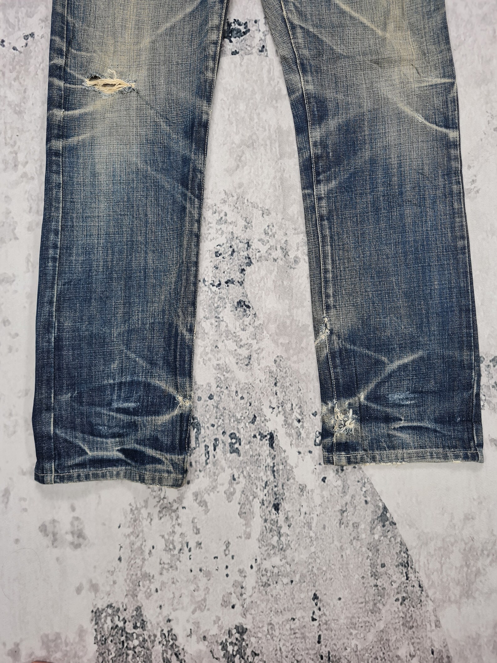 Japanese Brand CONCAVE ATTEMP Distressed Jeans Concave Ripped Jeans ...
