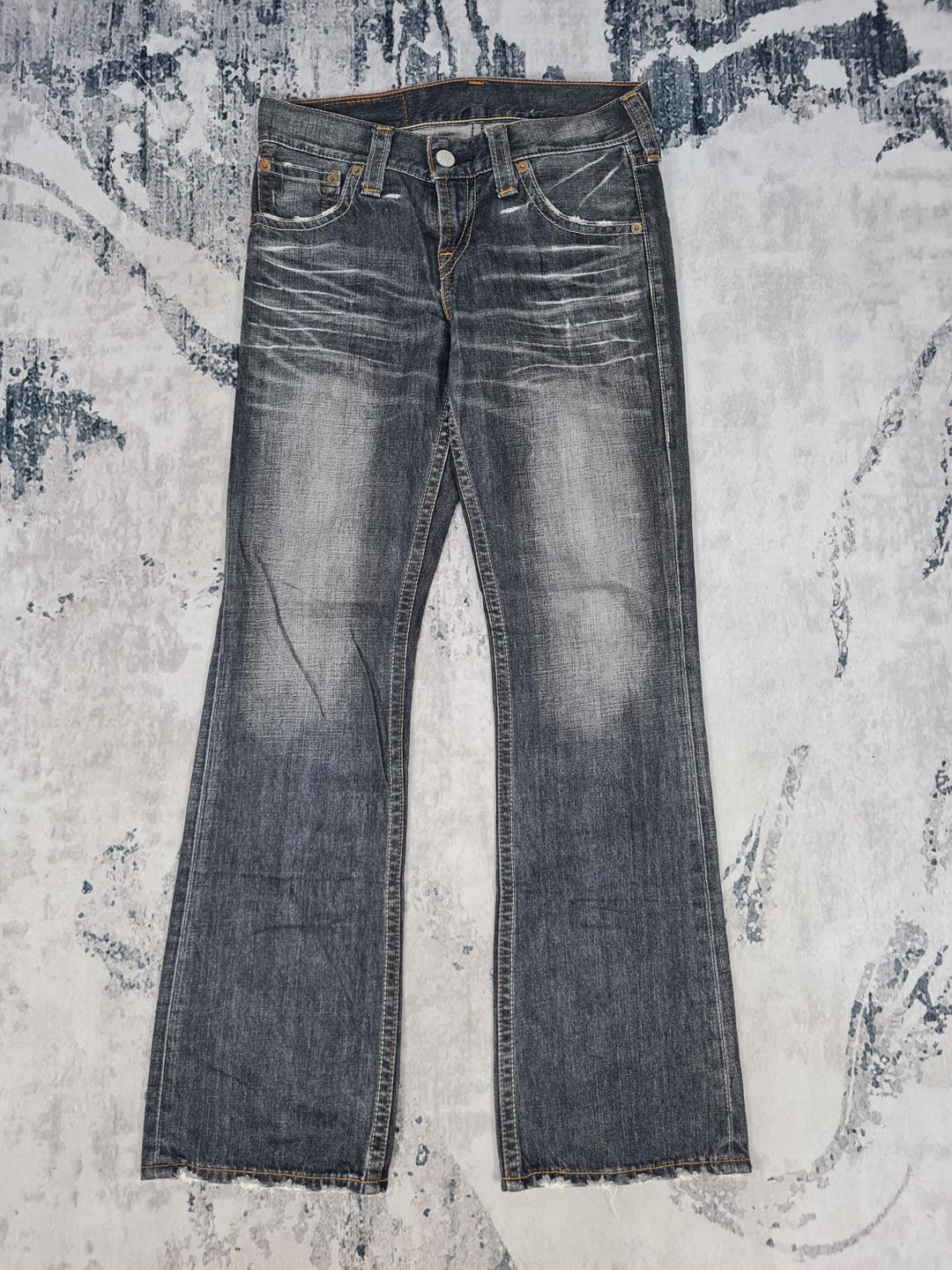 Vintage LEVIS 507 Boot Cut Flare Jeans Levis 507 Medium Wash Black ...