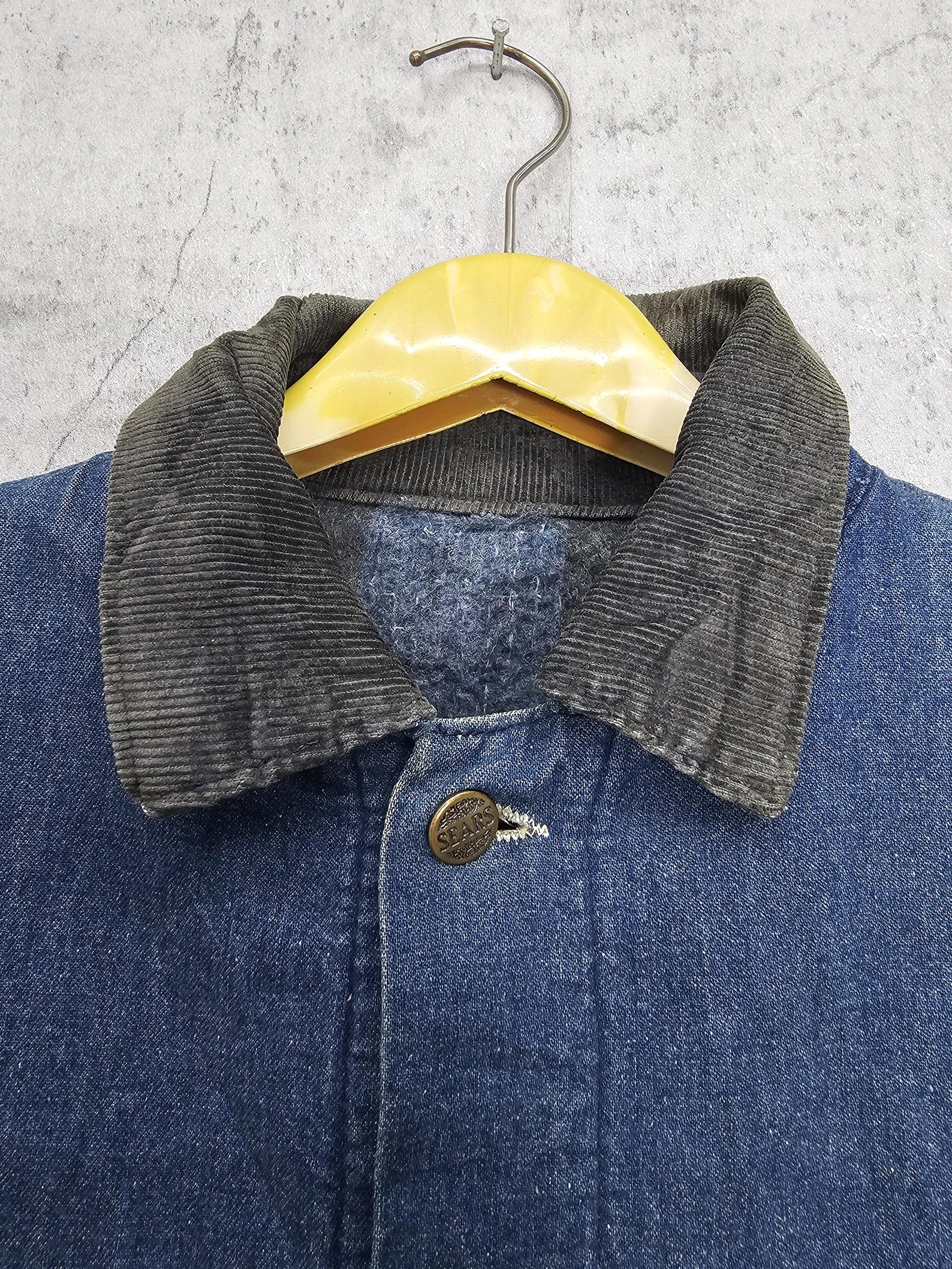 Vintage SEARS Workwear Wool Pea Coat Jacket Sears Denim Workwear Jacket ...