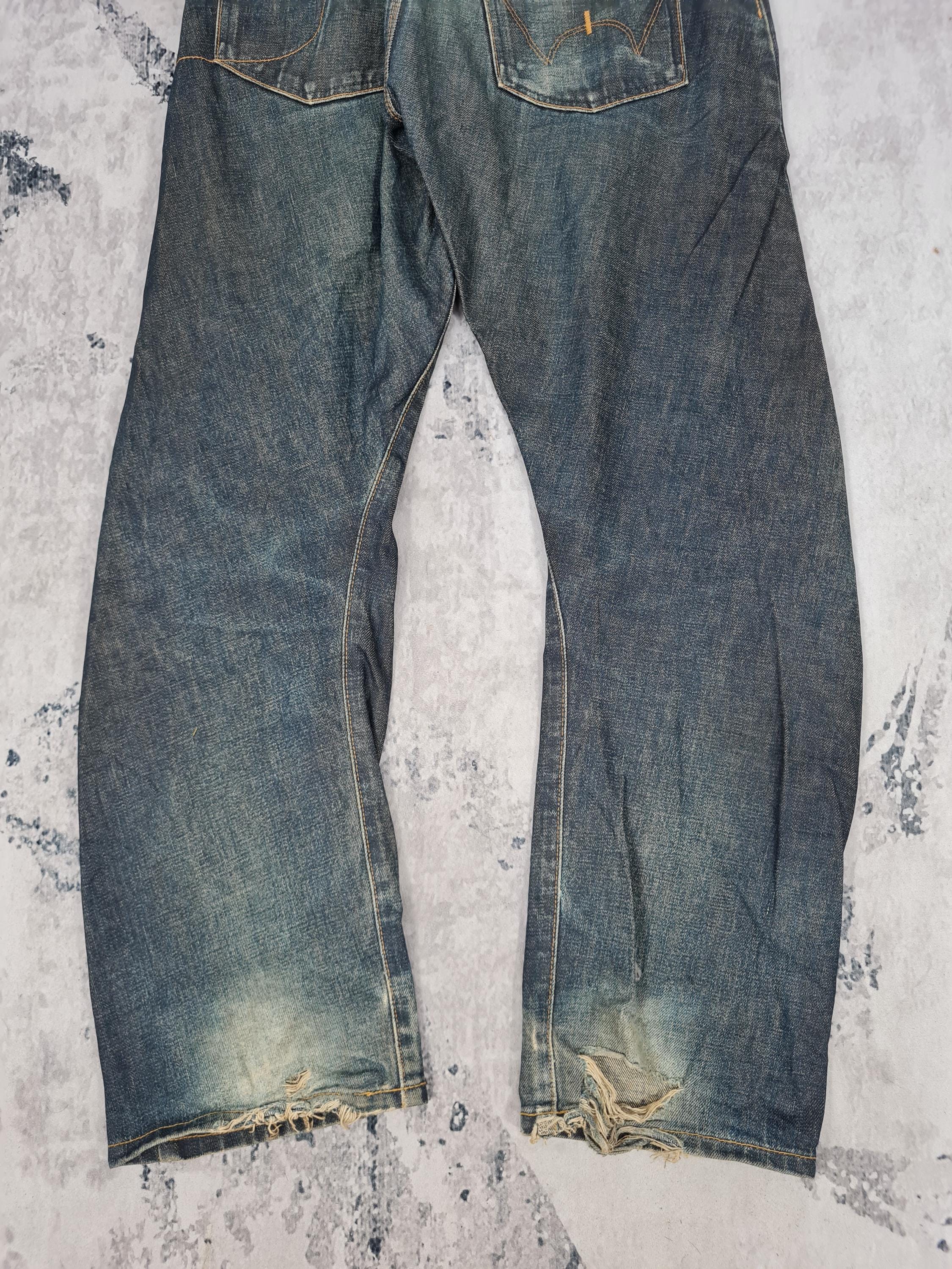 Vintage EDWIN E FUNCTION Twisted Distressed Ripped Jeans Edwin Function ...