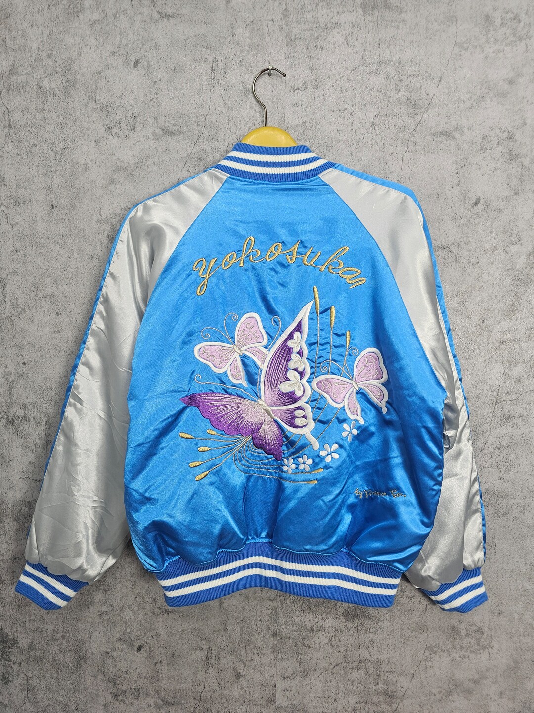 Vintage Sukajan Yokosuka Butterfly Embroider Jacket Karakuri Japanese ...