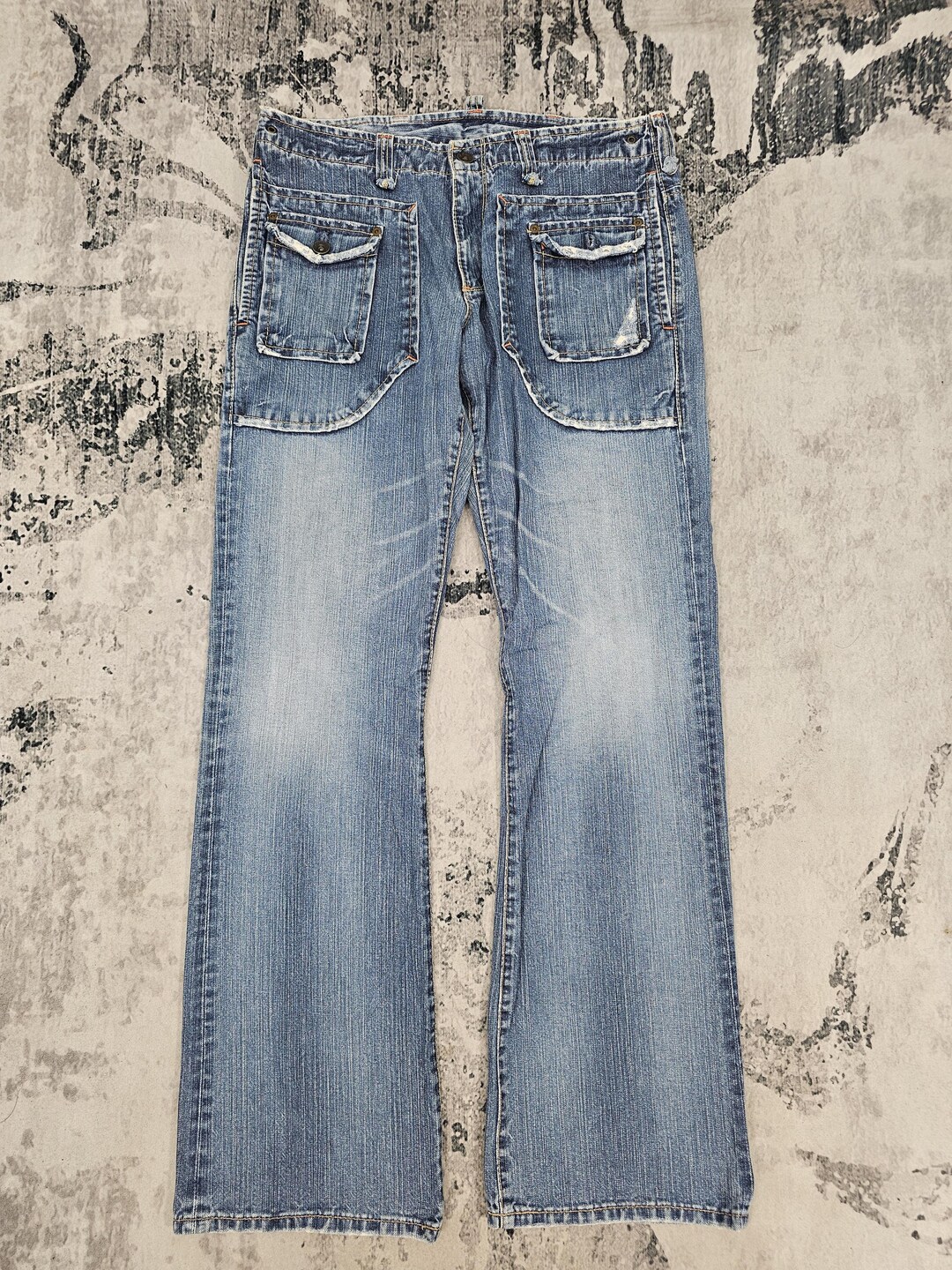 Vintage EDWIN Crazy Pocket Design Jeans Edwin Boot Cut Flare Jeans ...