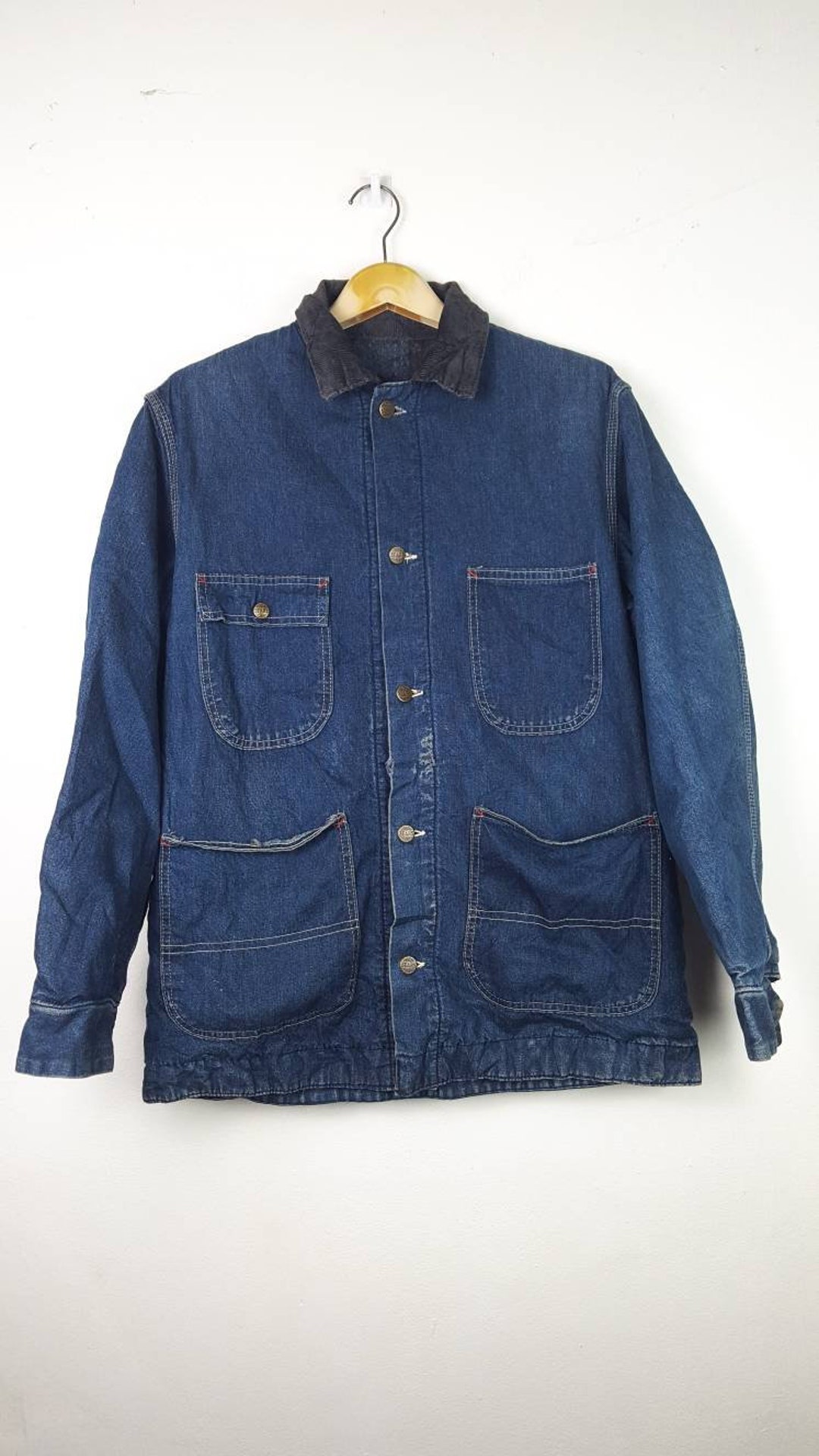 Vintage SEARS Workwear Wool Pea Coat Sears Denim Jacket Rockabilly ...